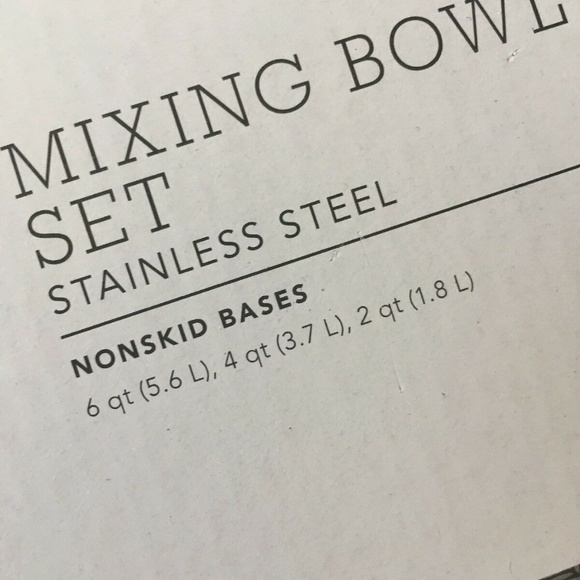 Threshold | Kitchen | Modern Gold Kitchen Mixing Bowls Stainless 3pc ...